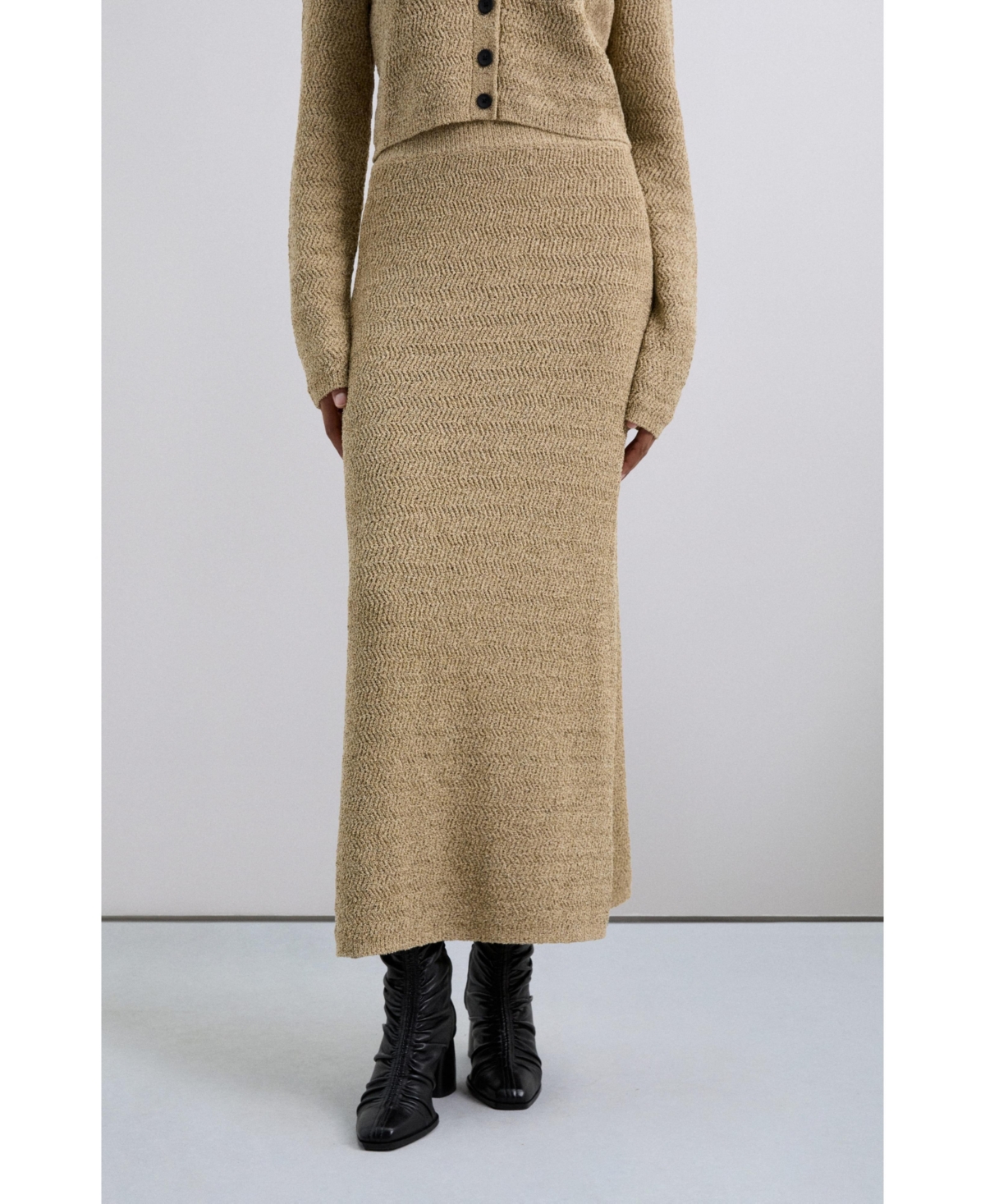 Click here for Scalpers Womens Rusticknit Skirt - Light beige 277 prices