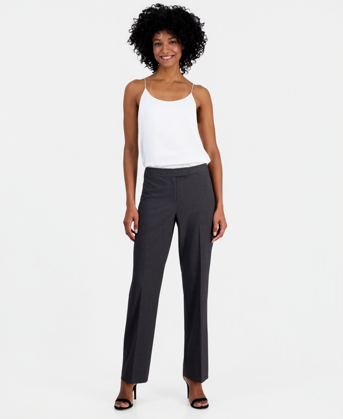 Click here for Anne Klein Bi-Stretch Modern Dress Pants - Zinc prices