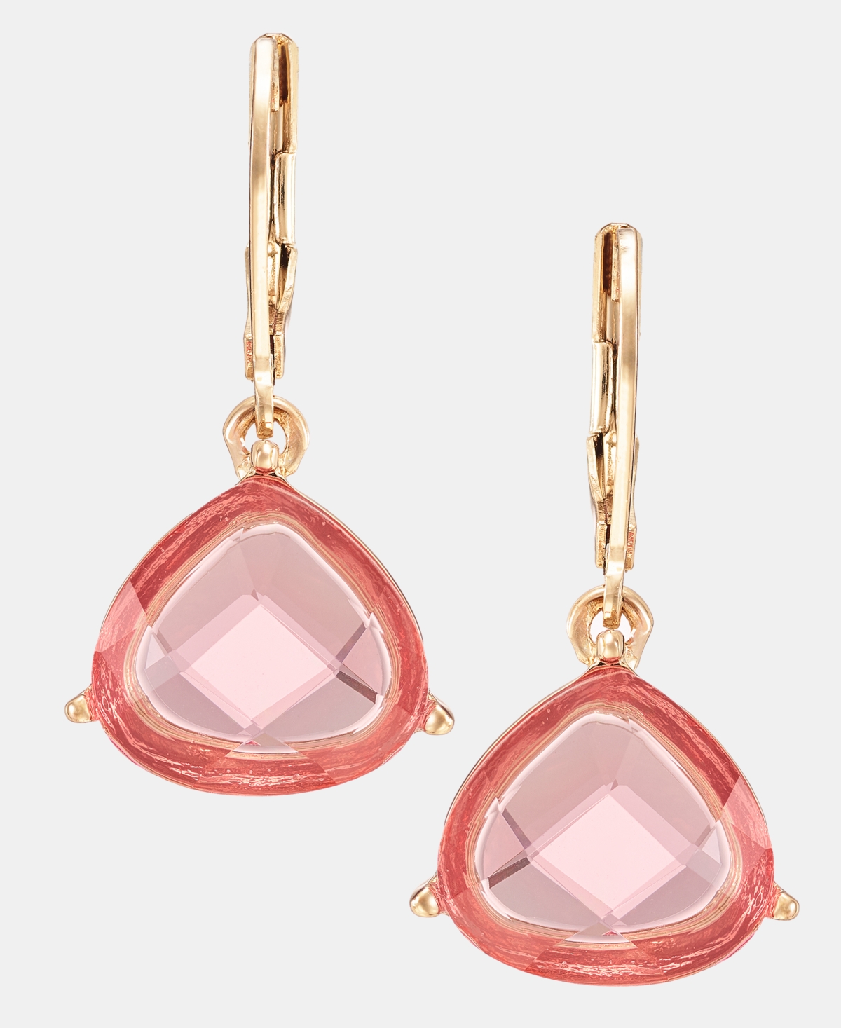 Click here for Anne Klein Stone Tear-Shape Drop Earrings - Pink prices