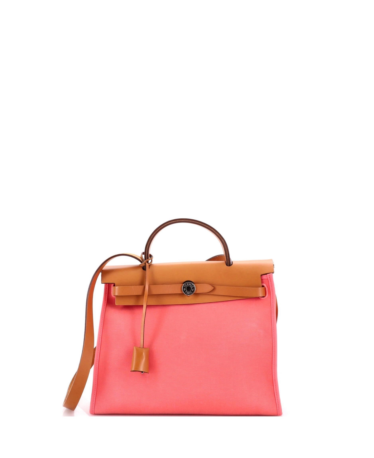 Click here for Pre-Owned HERMES 31 Herbag Zip Leather and Toile -... prices