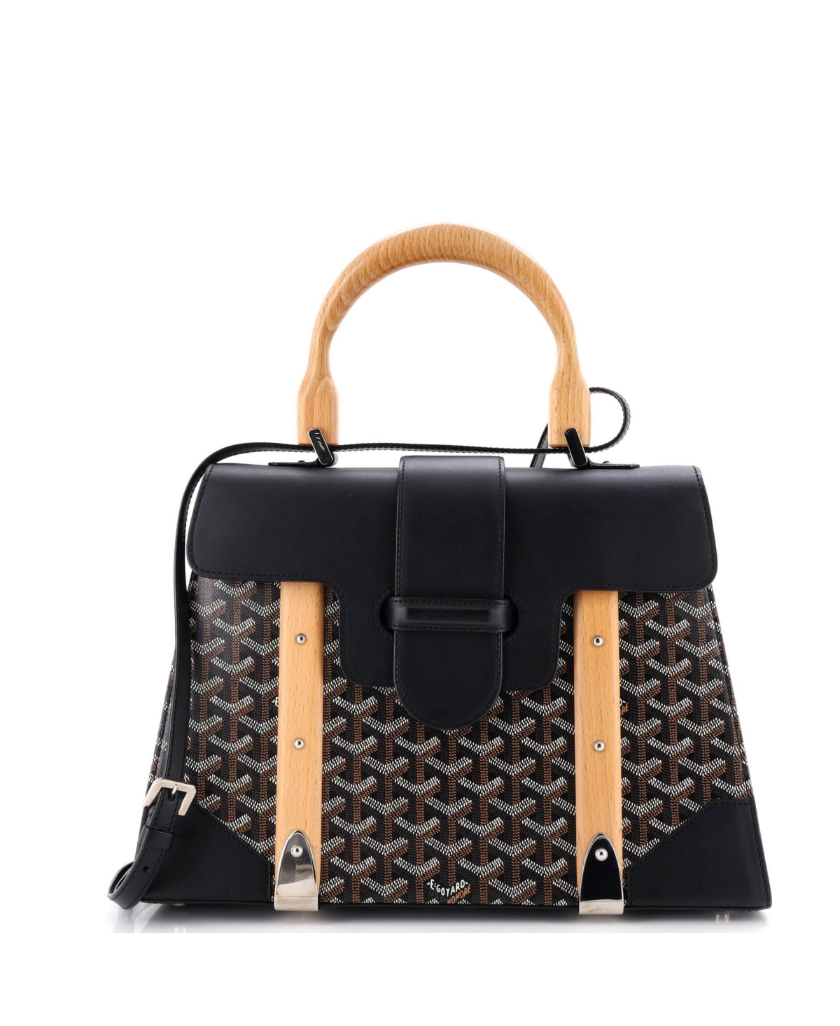 Click here for Pre-Owned Goyard Mm Saigon Top Handle Bag Coated C... prices