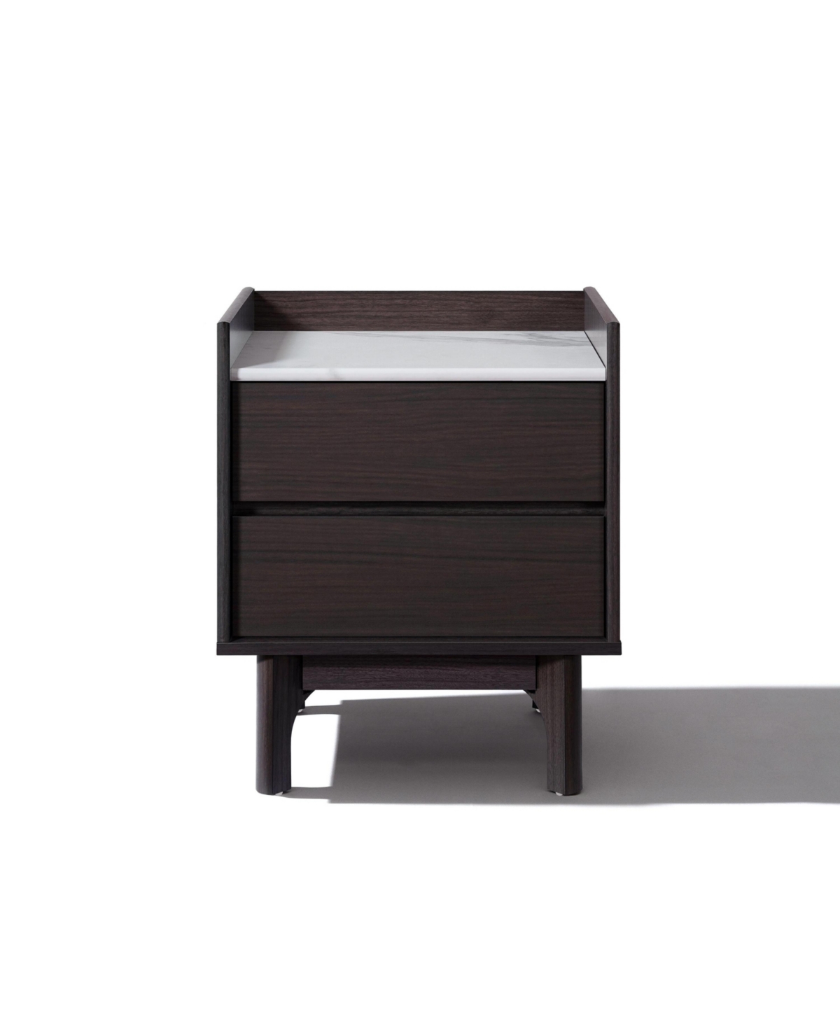 Click here for LuxenHome Modern Nightstand with Faux Marble Top... prices