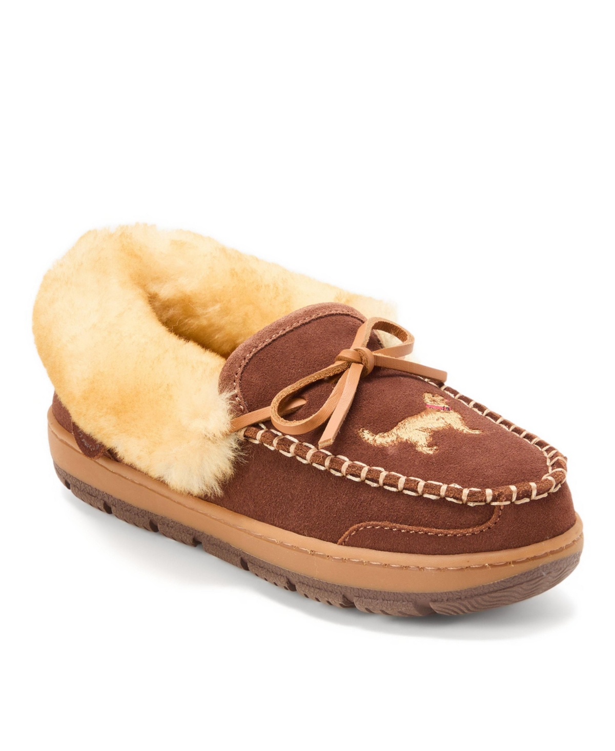 Click here for Dearfoams Womens Gladstone Genuine Shearling Mocca... prices
