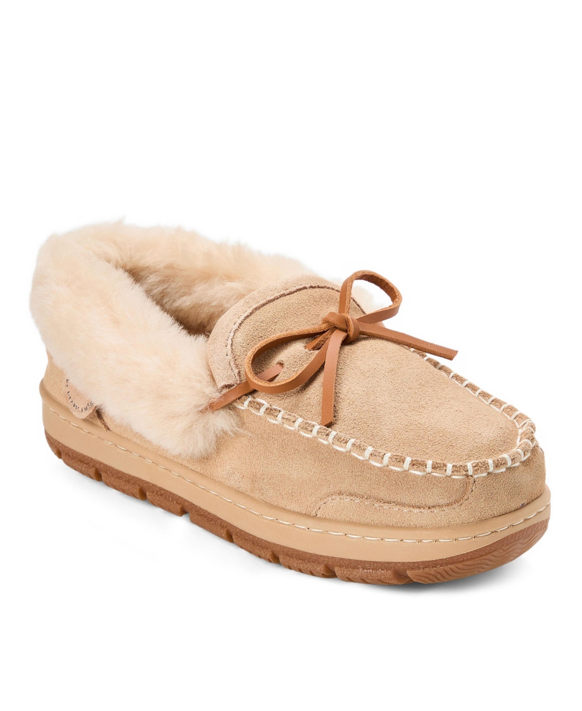 Click here for Dearfoams Womens Gladstone Genuine Shearling Mocca... prices