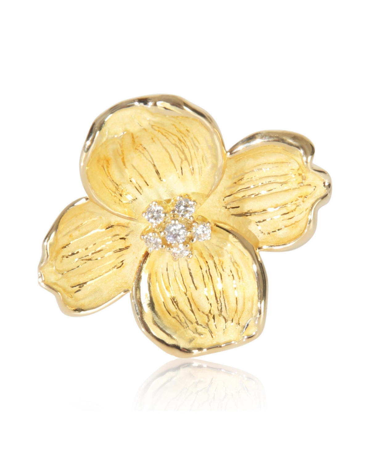 Click here for Pre-Owned Tiffany & Co Diamond Dogwood Brooch - Go... prices