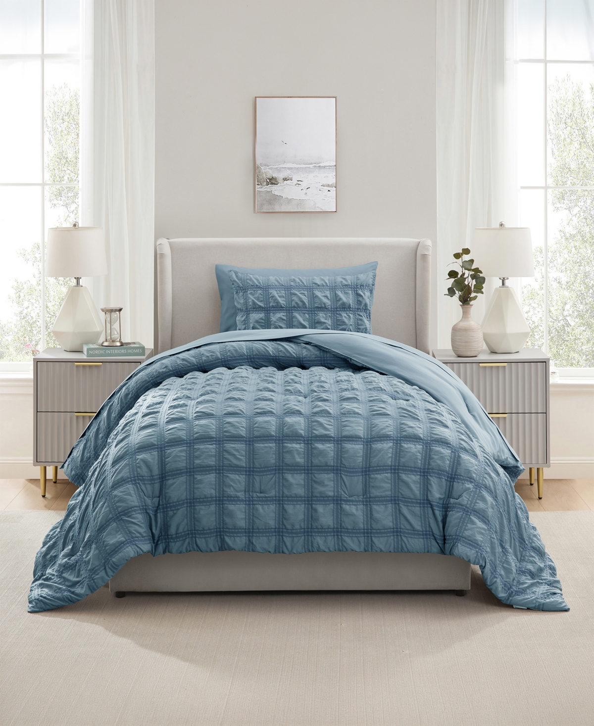 Click here for Nestl Luxury Soft Seersucker Design 5-Pc. Comforte... prices