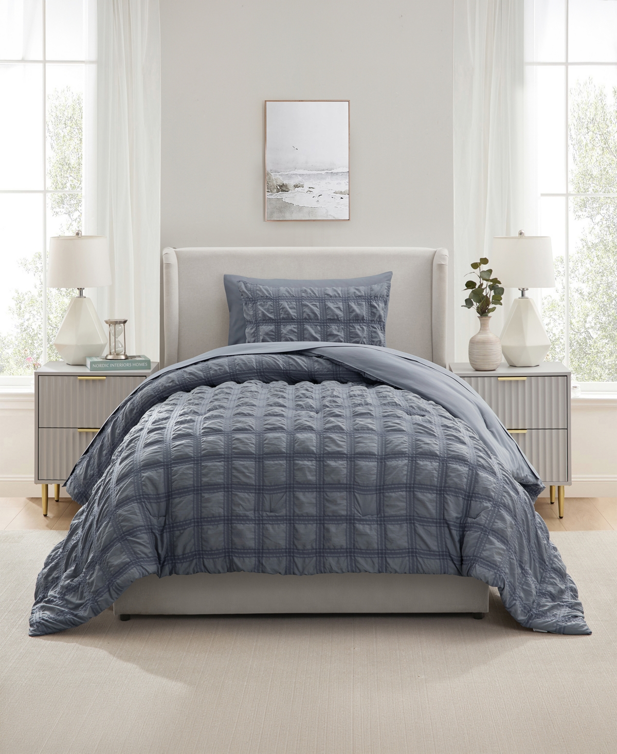 Click here for Nestl Luxury Soft Seersucker Design 5-Pc. Comforte... prices