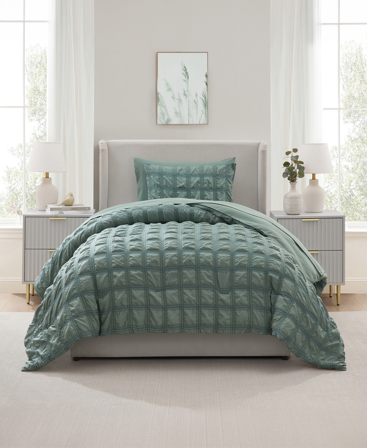Click here for Nestl Luxury Soft Seersucker Design 5-Pc. Comforte... prices