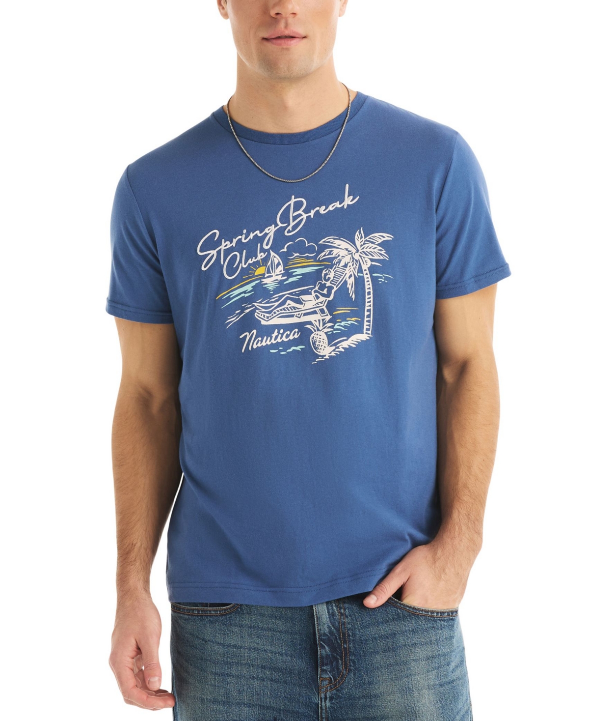 Click here for Nautica Mens Spring Break T-Shirt - Union Blue prices
