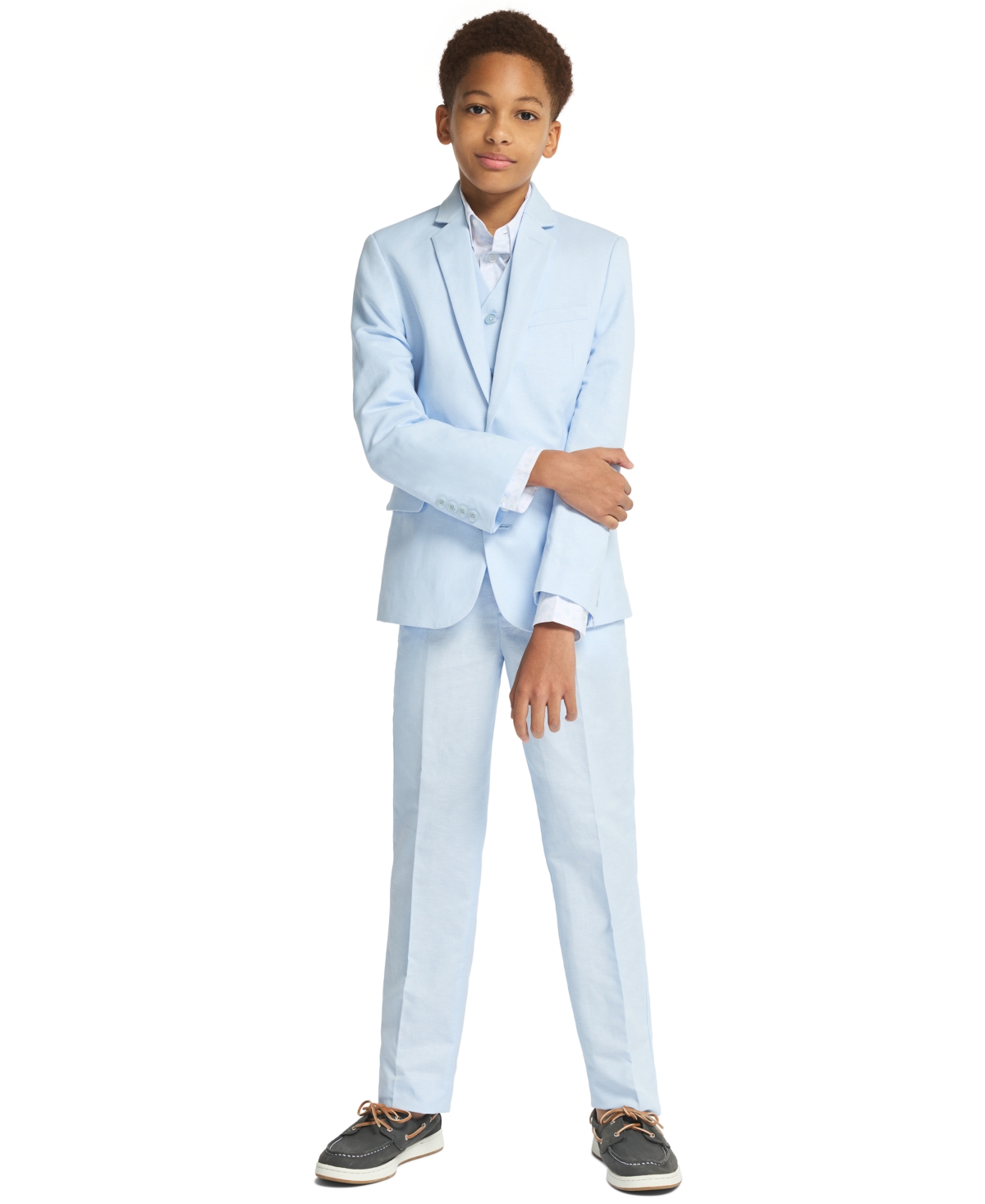 Click here for Calvin Klein Boys 8-20 Tri Blend Suit Jacket - Ice... prices