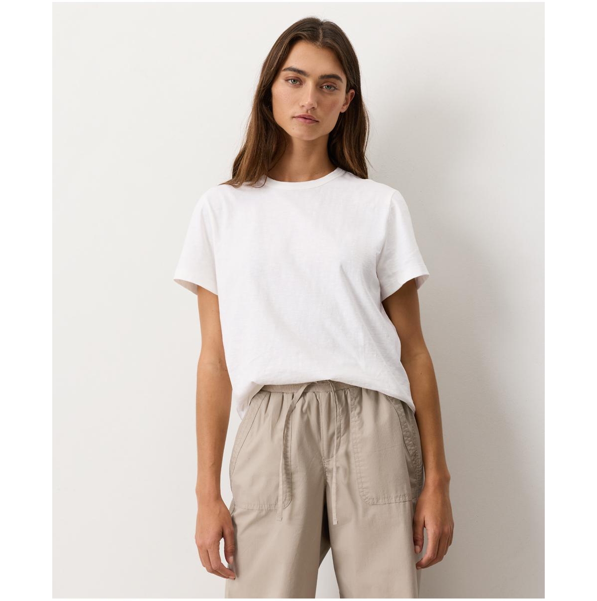 Click here for Pact Womens Organic Cotton Slub Crewneck Tee - Whi... prices