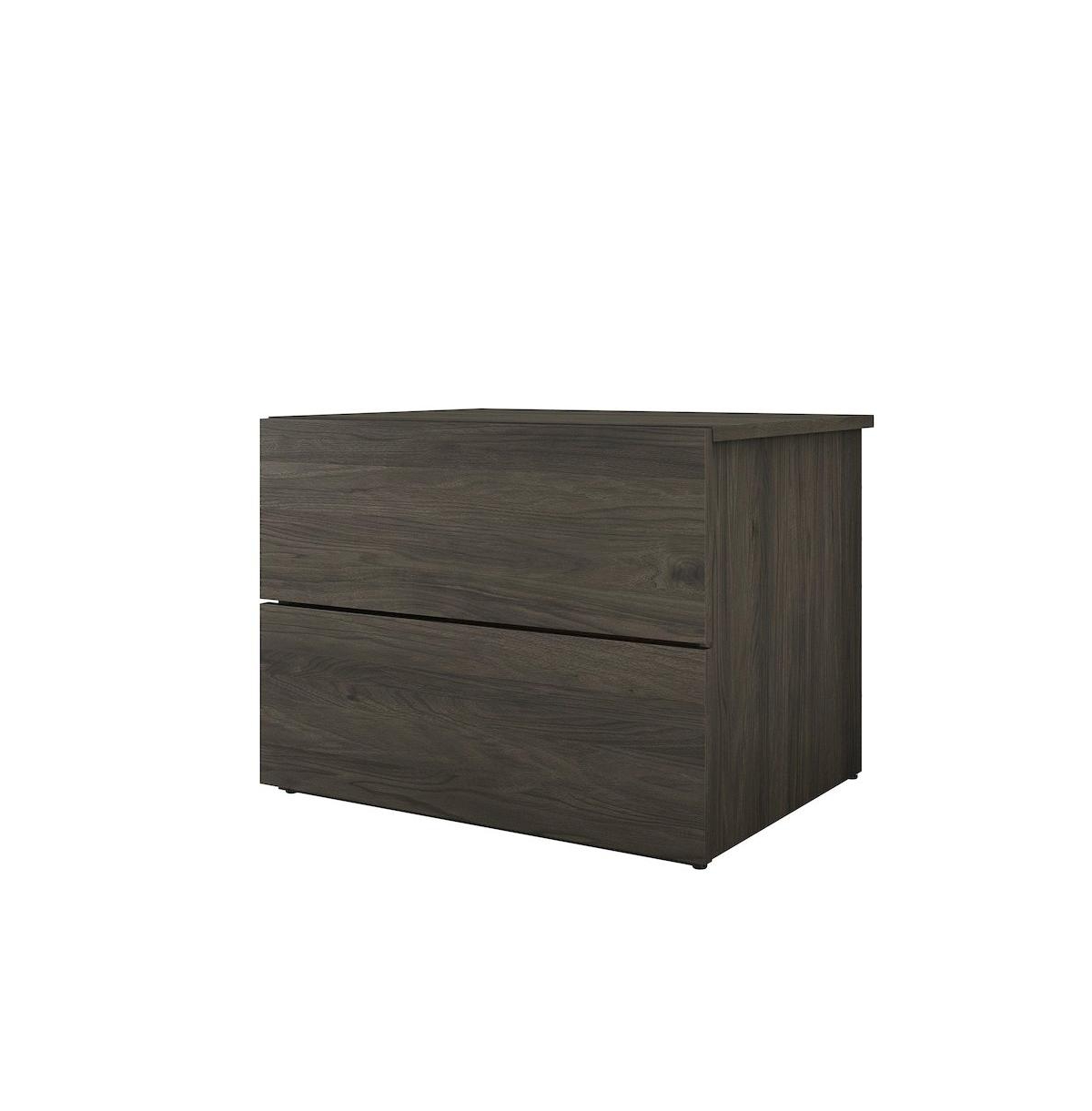 Click here for Nexera James Nightstand With 2-Drawers - Bark grey prices