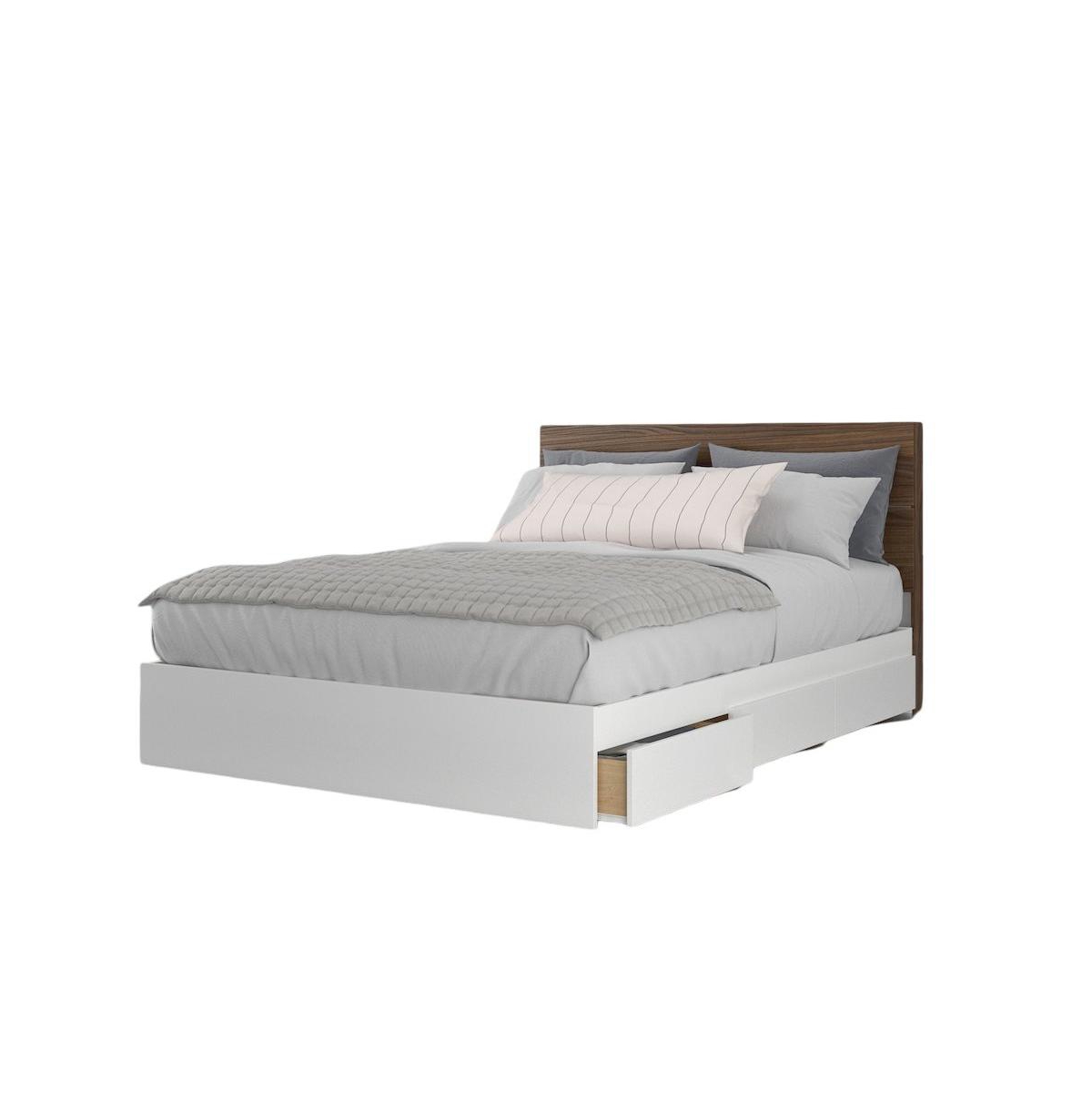 Click here for Nexera Bed Frame And Headboard  Queen. - White  wa... prices