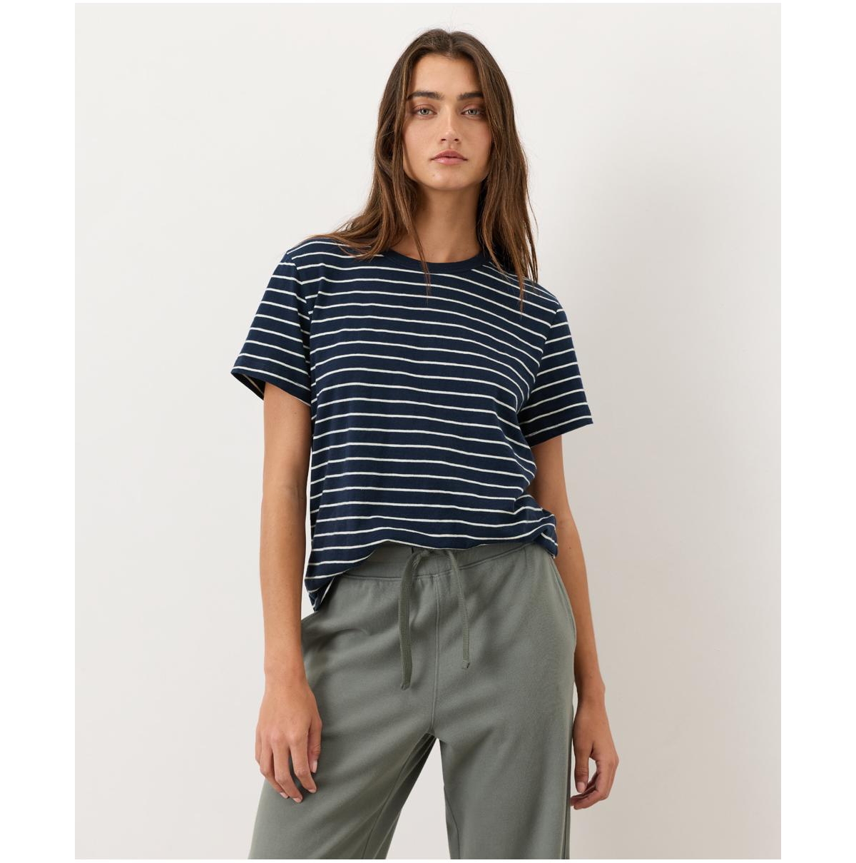 Click here for Pact Womens Organic Cotton Slub Crewneck Tee - Sar... prices