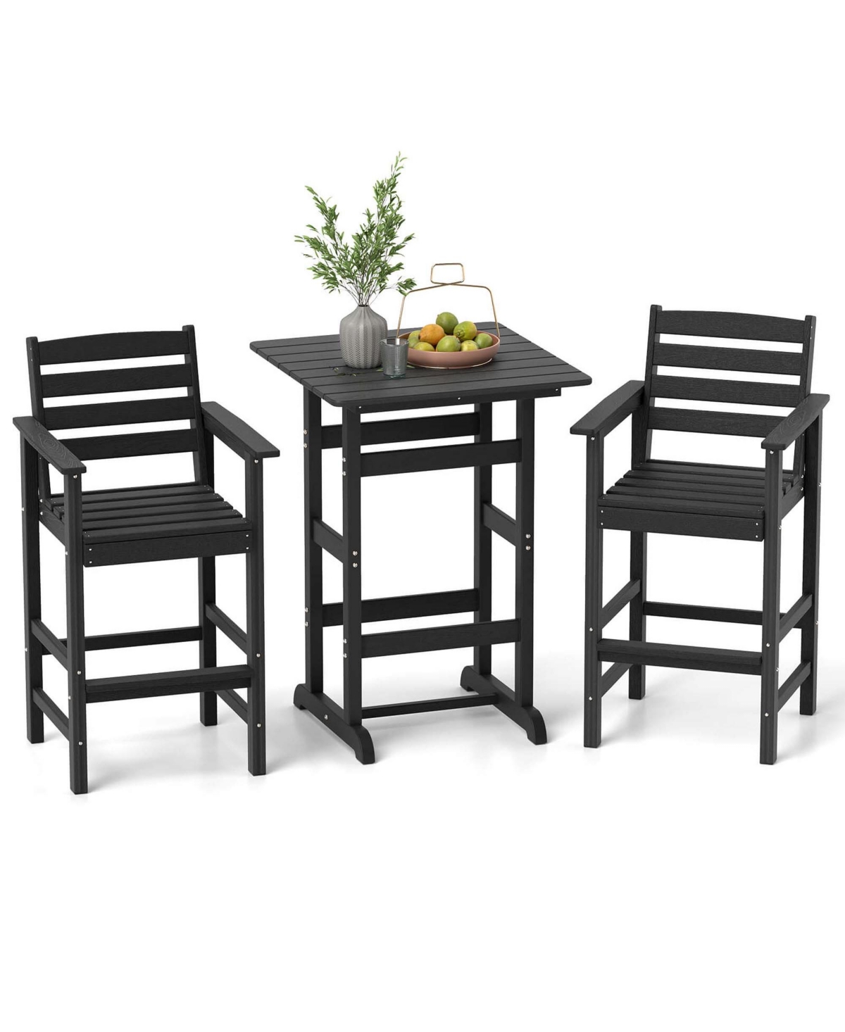 Click here for 3-Piece Patio Hdpe Bar Set Armchairs with Square H... prices