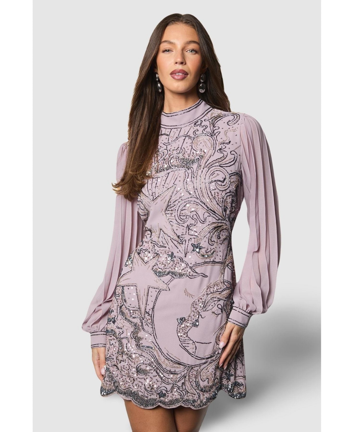 Click here for Coast Womens Celestial Embellished Mini Dress - Li... prices