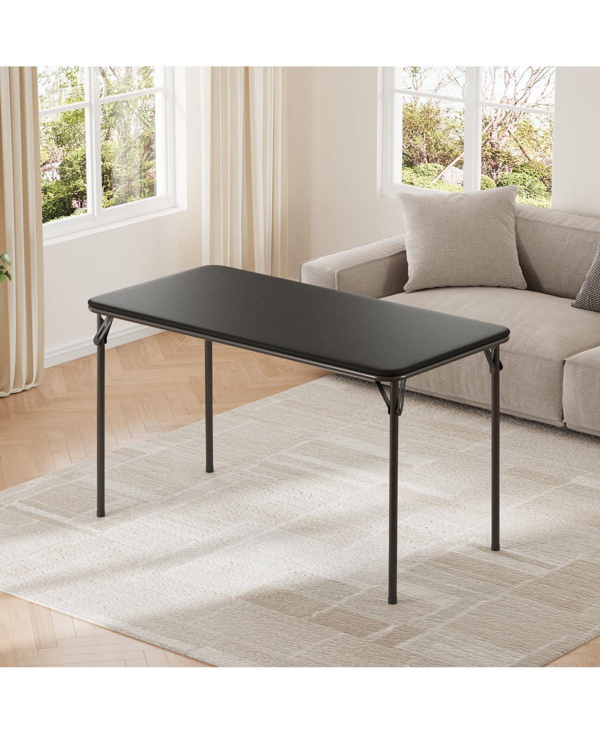 Click here for gaomon Folding Table  47 Inch Card Table with Pu P... prices