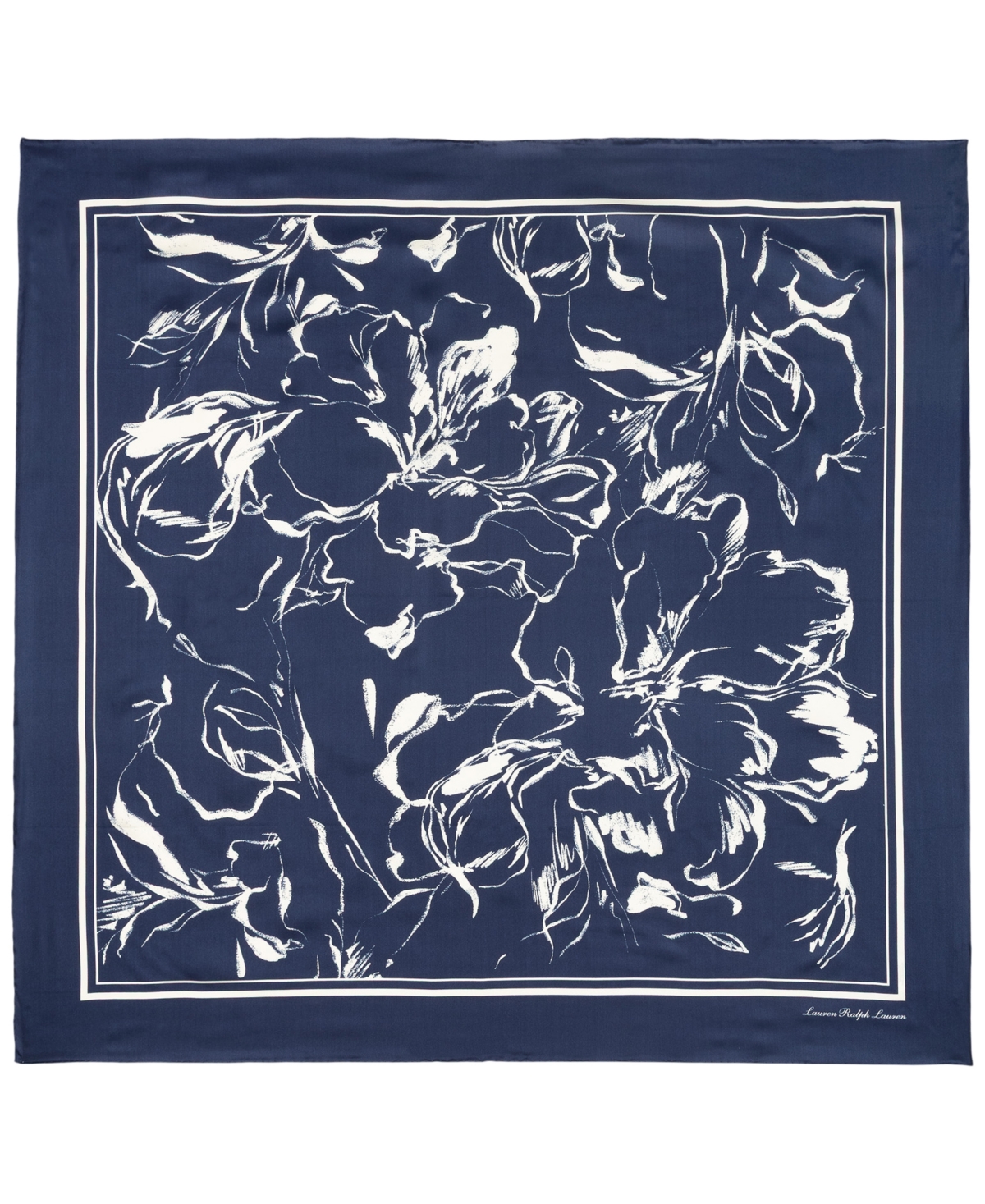 Click here for Lauren Ralph Lauren Artistic Square Scraf - Navy prices