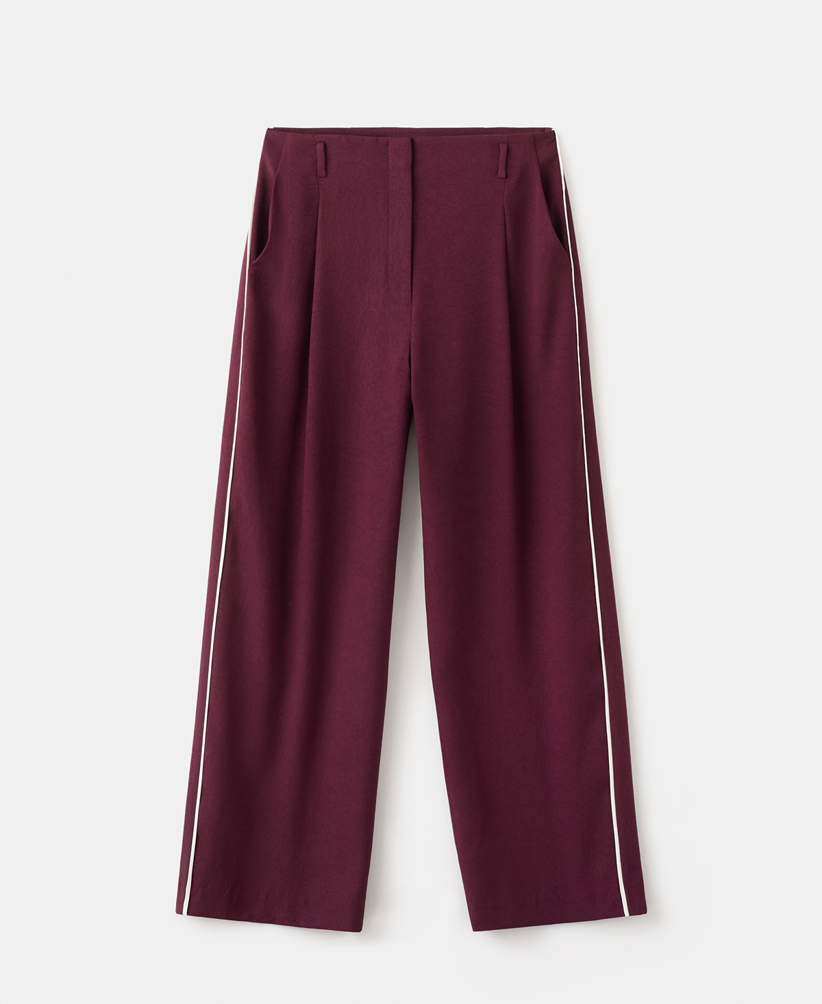 Click here for Mango Womens Contrast Stripe Straight Pants - Ecru prices