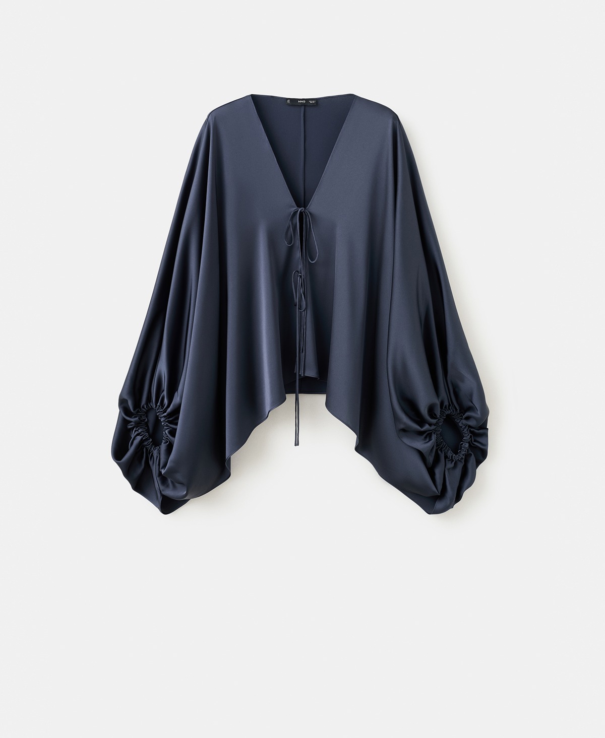 Click here for Mango Womens Puffed Sleeves Top - Night Blue prices