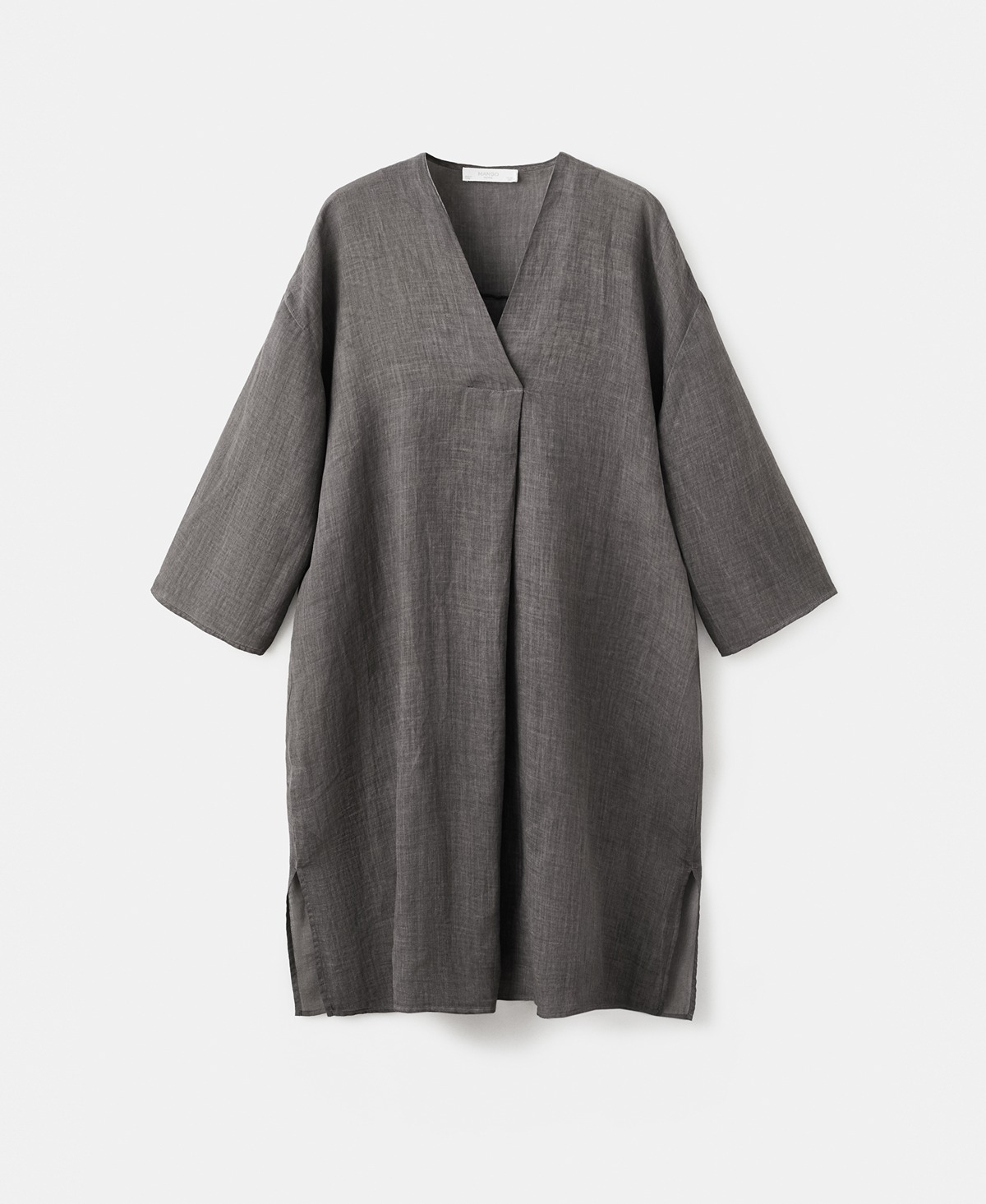 Click here for Mango Womens Overdyed Effect Ramie Kaftan - Charco... prices