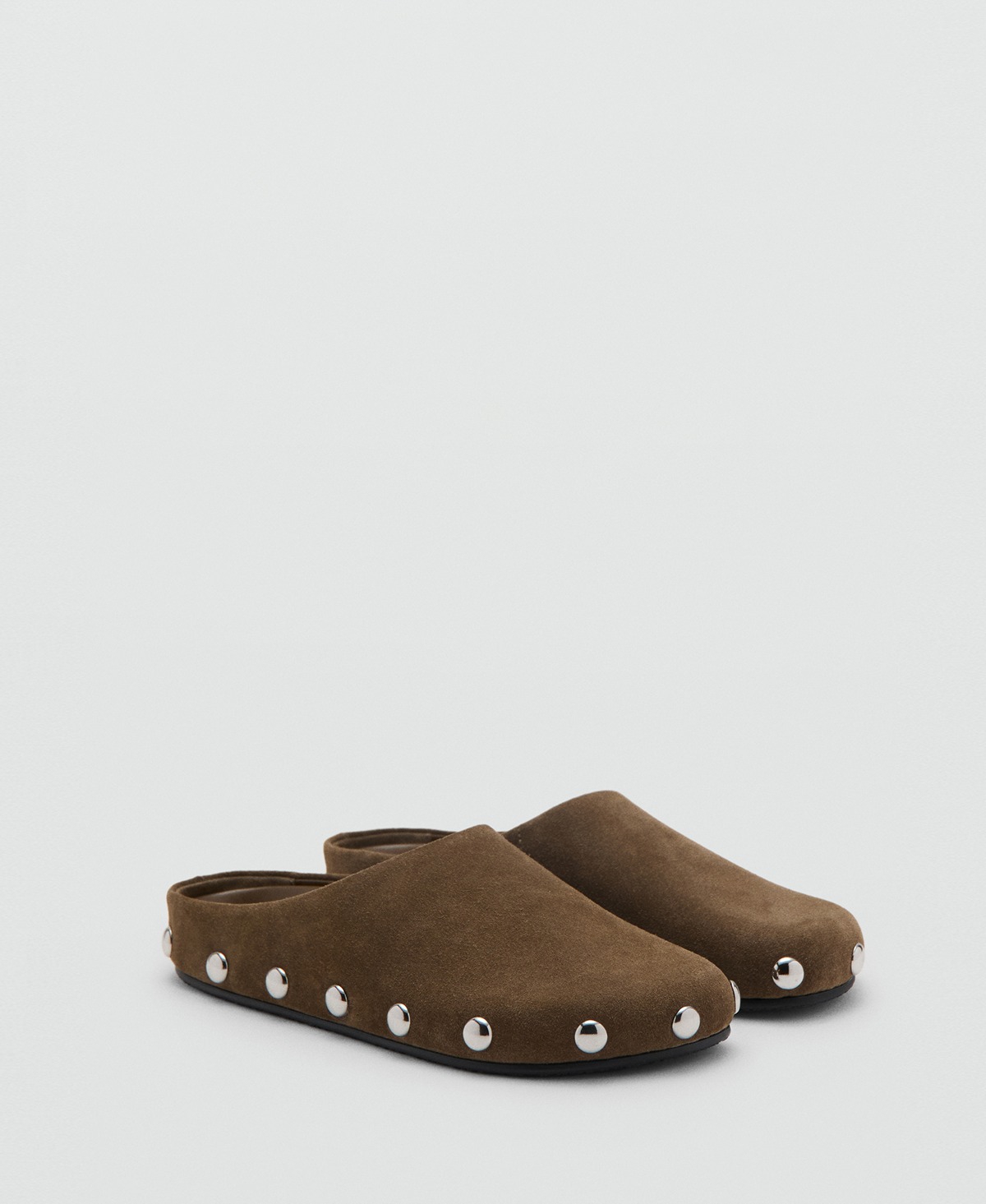 Click here for Mango Womens Studded Leather Shoes - Sand prices