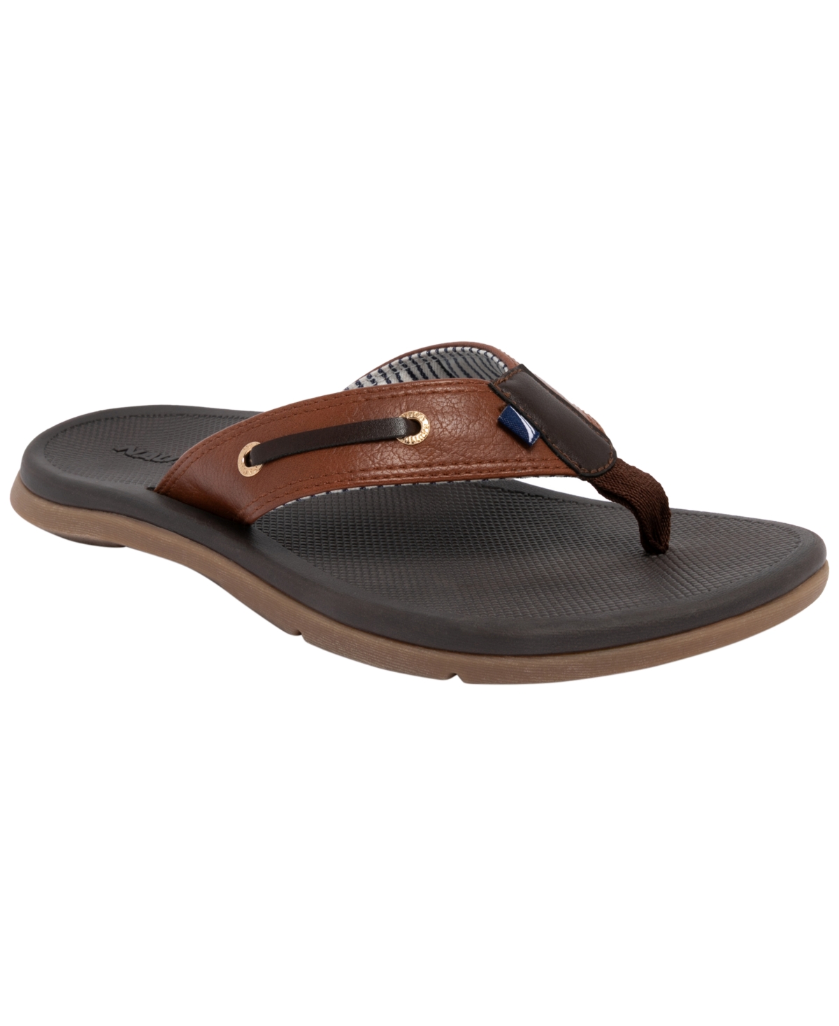 Click here for Nautica Mens Casted Round Toe Flip Flops - Tan prices