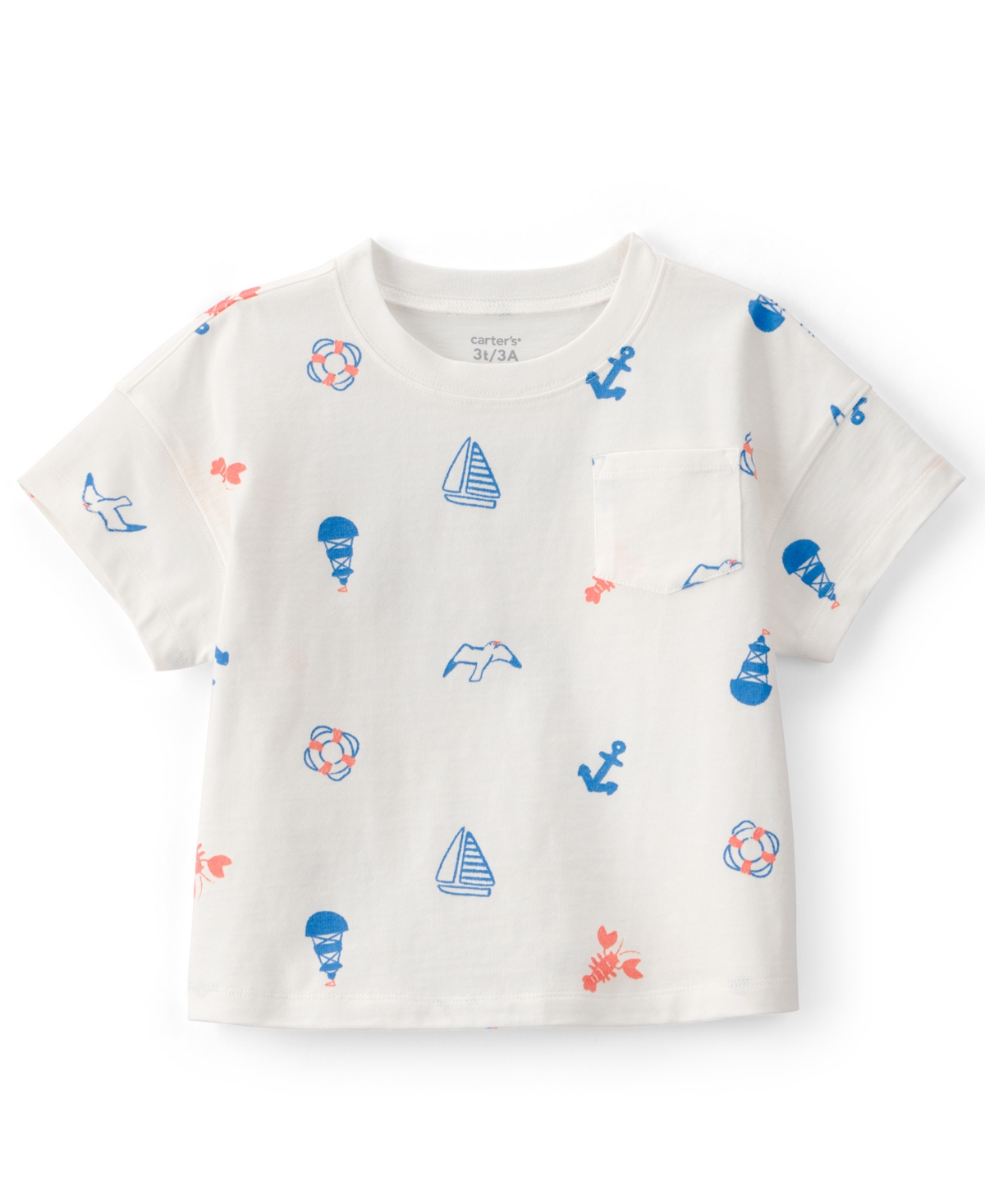 Click here for Carters Boys 2T-5T Nautical Pocket Short-Sleeve T-... prices