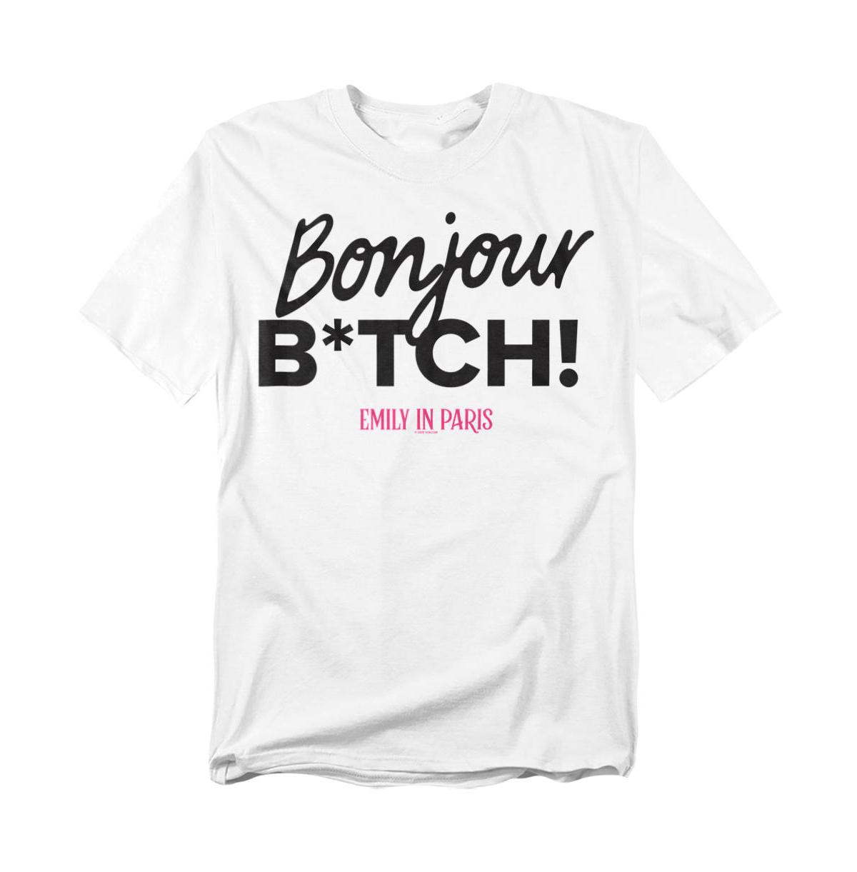 Click here for Emily in Paris Mens Bonjour T-Shirt - White prices
