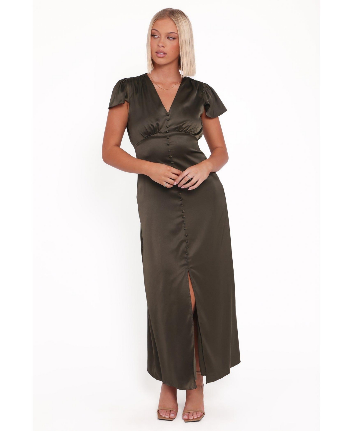 Click here for Petal and Pup Womens Dean Maxi Dress - Olive prices