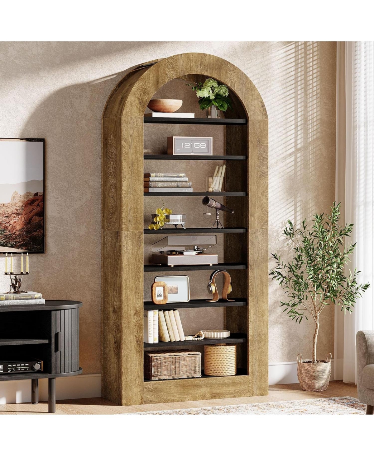 Click here for Tribesigns 8-Tier Arched Bookshelf  70.9 Bookcase... prices