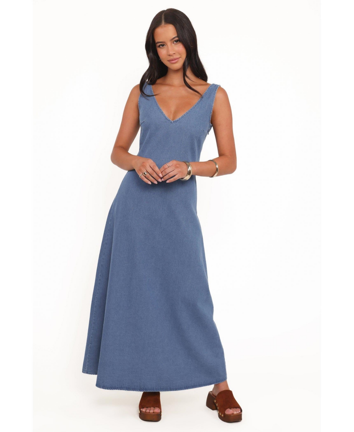 Click here for Petal and Pup Womens Odelia Denim Maxi Dress - Ind... prices