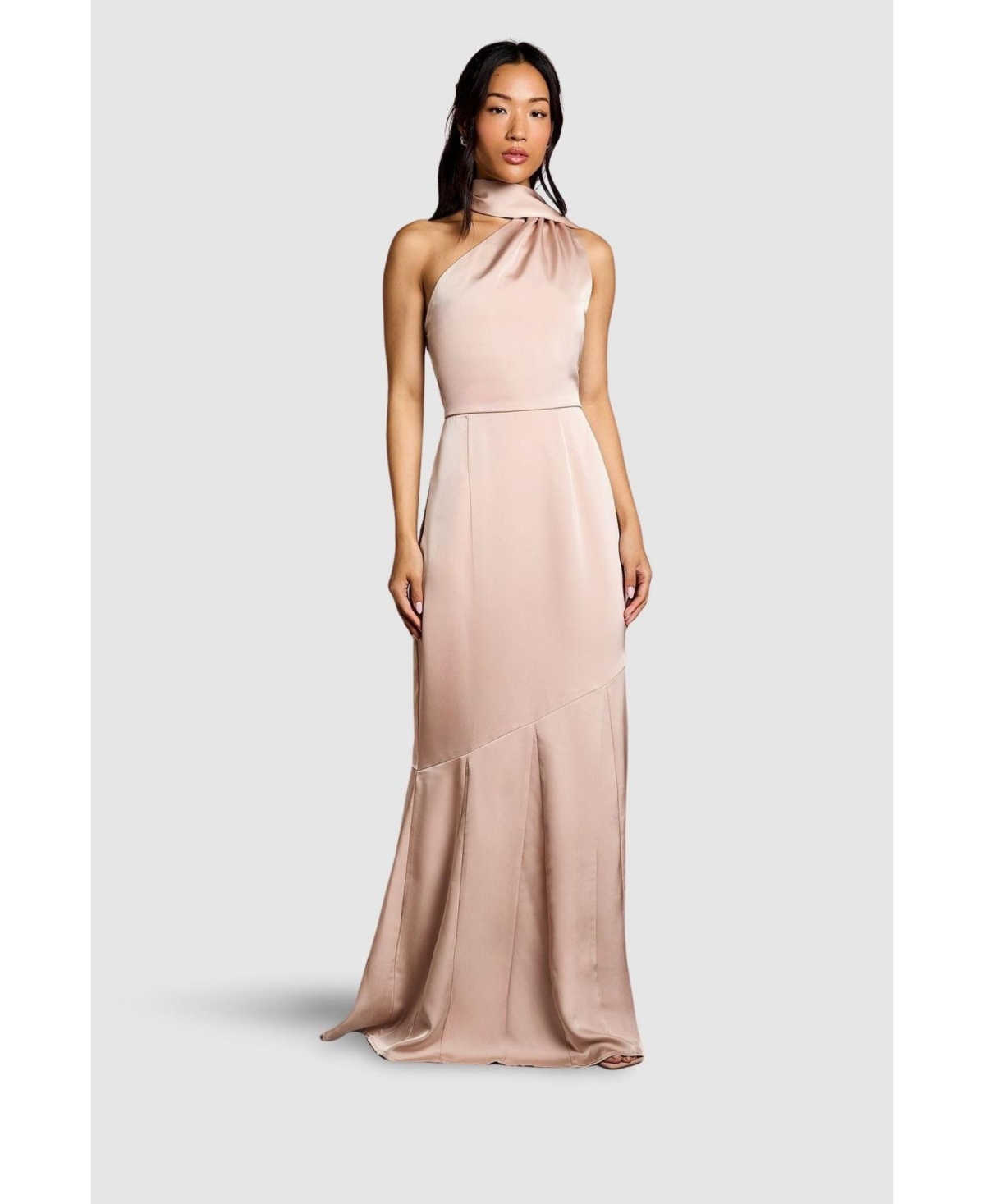 Click here for Coast Womens Satin One Shoulder Maxi Dress - Blush prices