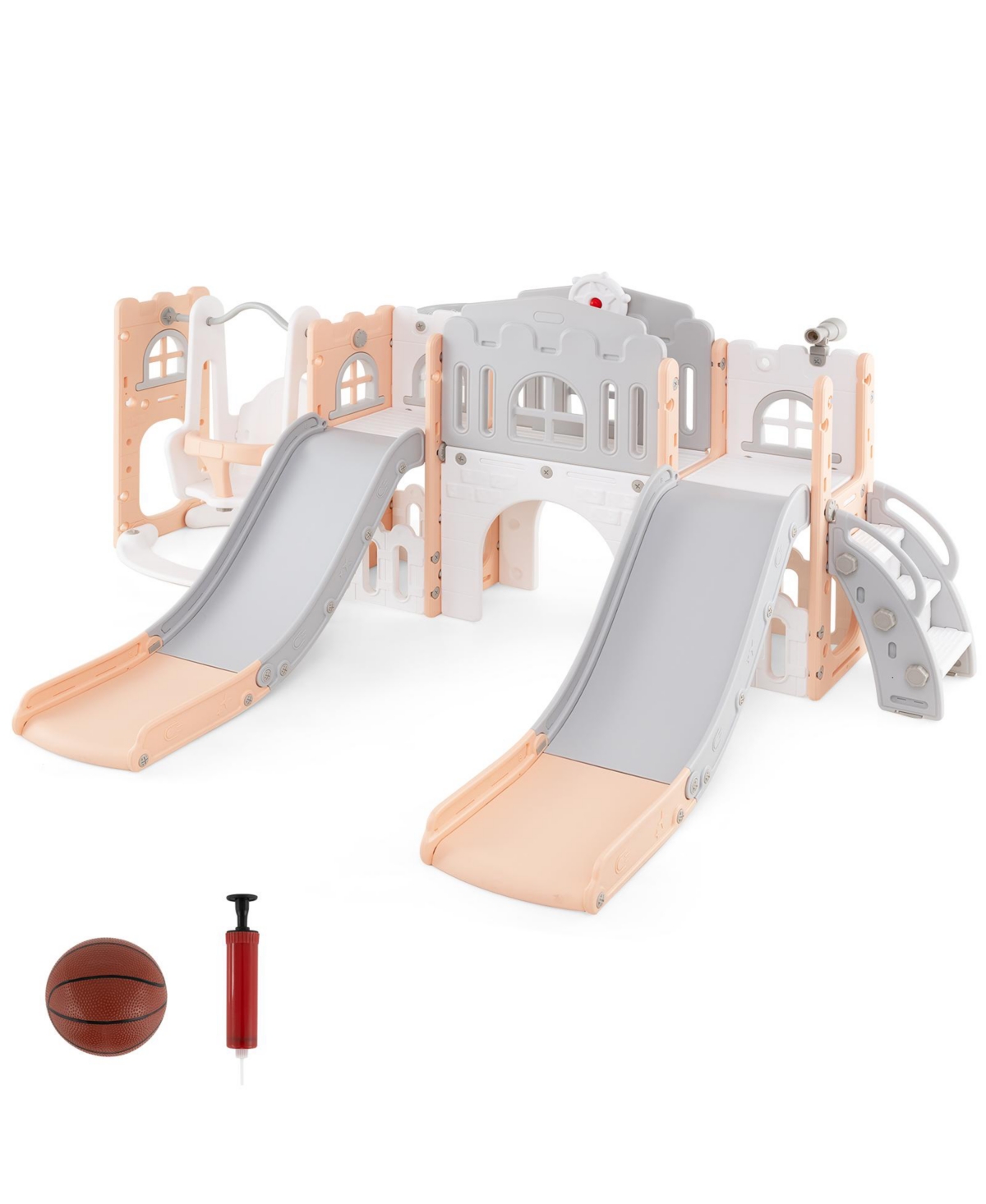 Click here for Mecale 10-in-1 Toddler Slide and Swing Set with 2... prices