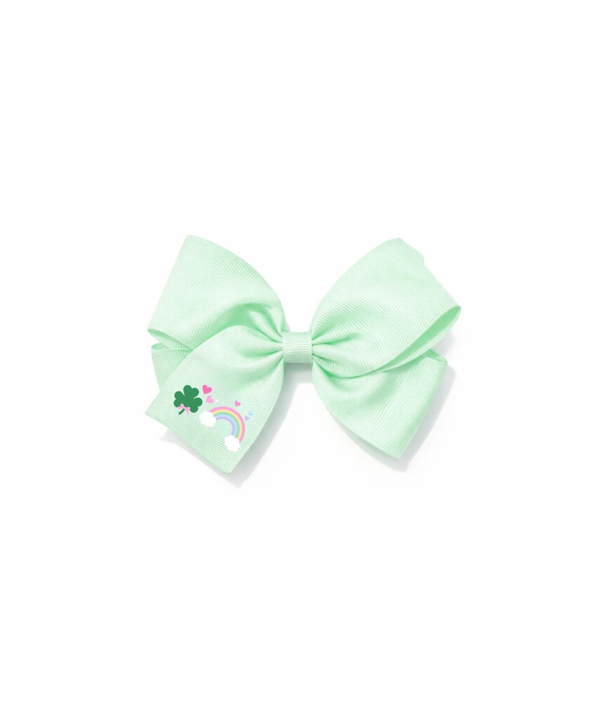 Click here for Bits & Bows Girls Rainbow Shamrock Hair Bow - Gree... prices