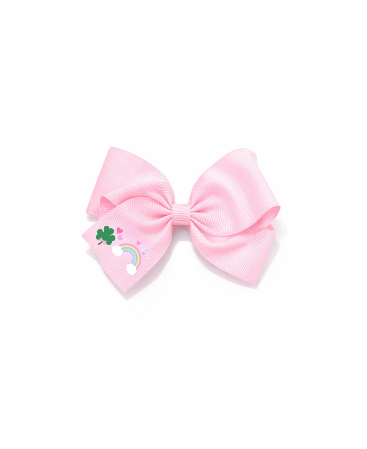 Click here for Bits & Bows Girls Rainbow Shamrock Hair Bow - Pink prices