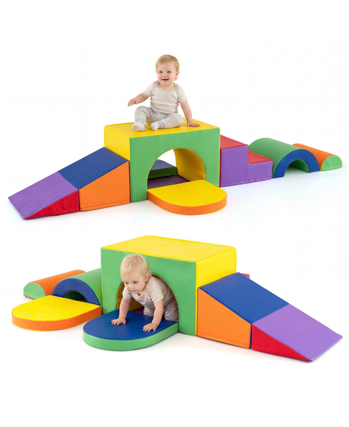 Click here for Mecale 7-Piece Pu Leather Toddler Climbing Blocks... prices