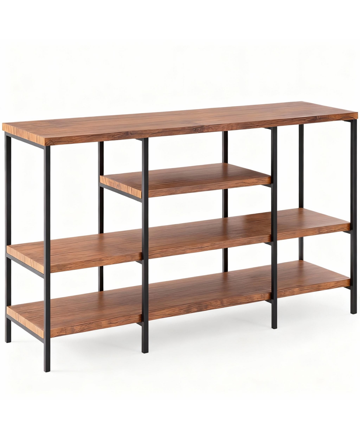 Click here for Yigii 4-Tier 55" Rustic Industrial Console Ta... prices