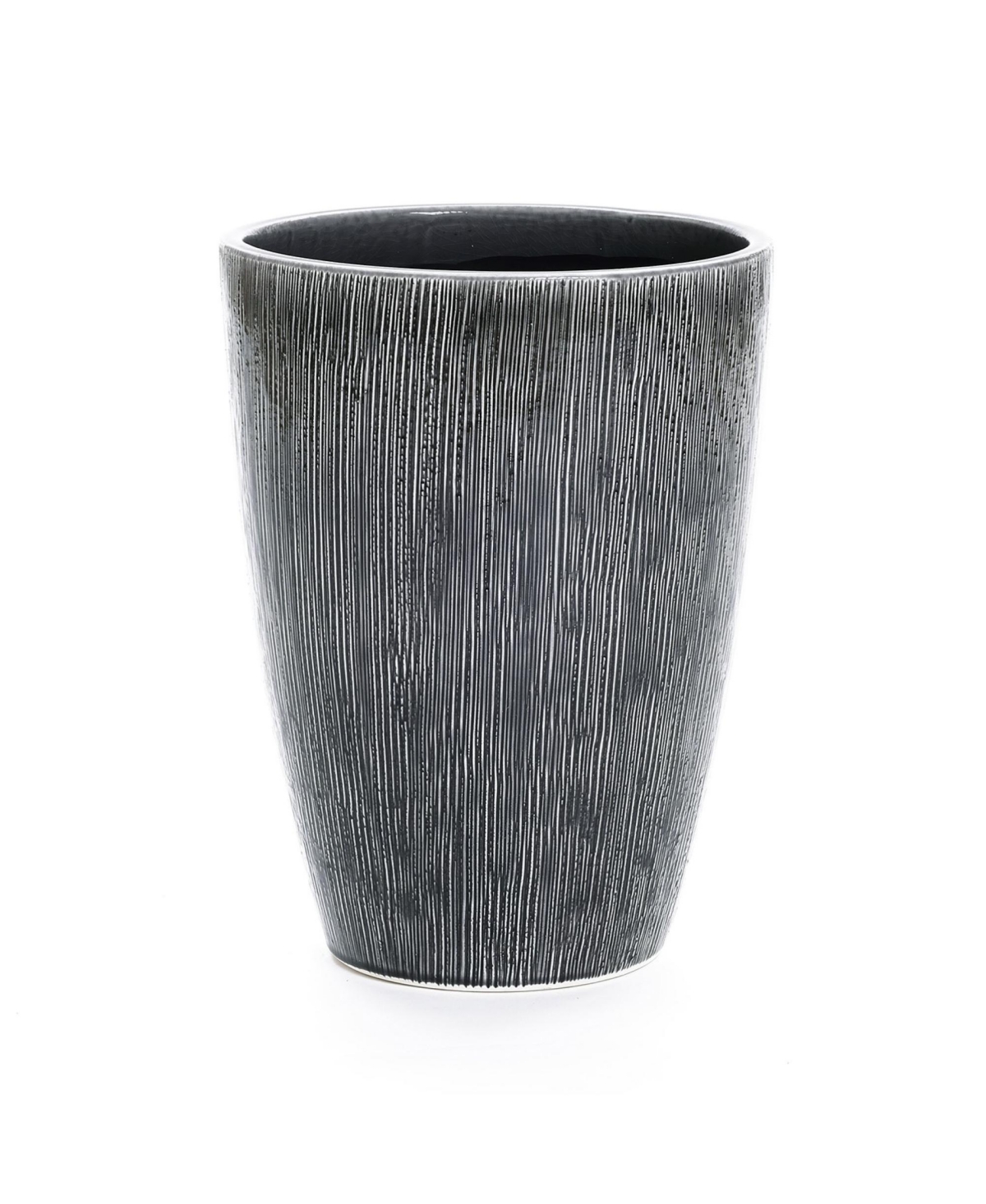 Click here for LuxenHome Sea Gray Ripples 17-Inch Tall Ceramic Pl... prices