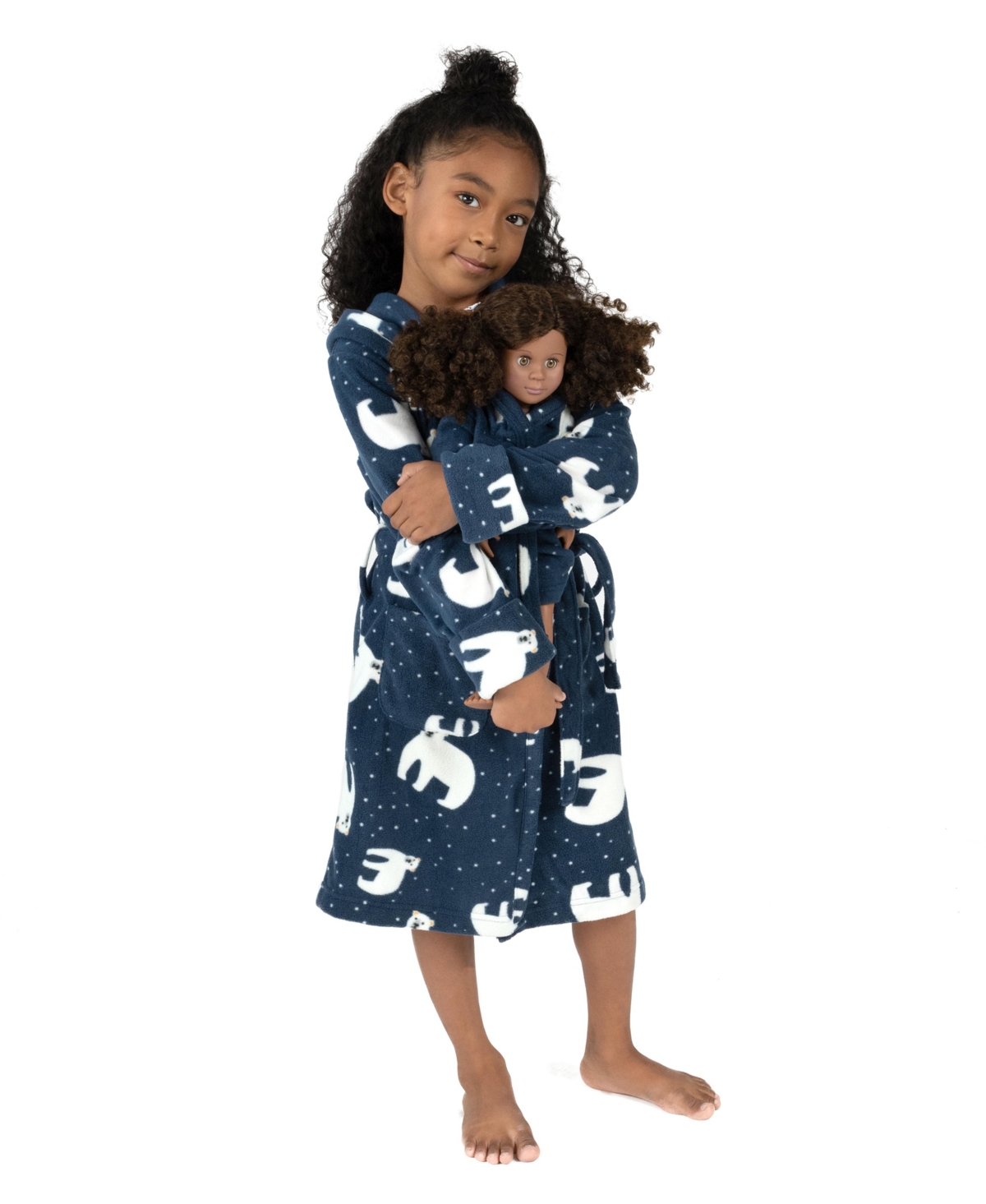 Click here for Leveret Big Girls Doll Matching Fleece Hooded Robe... prices