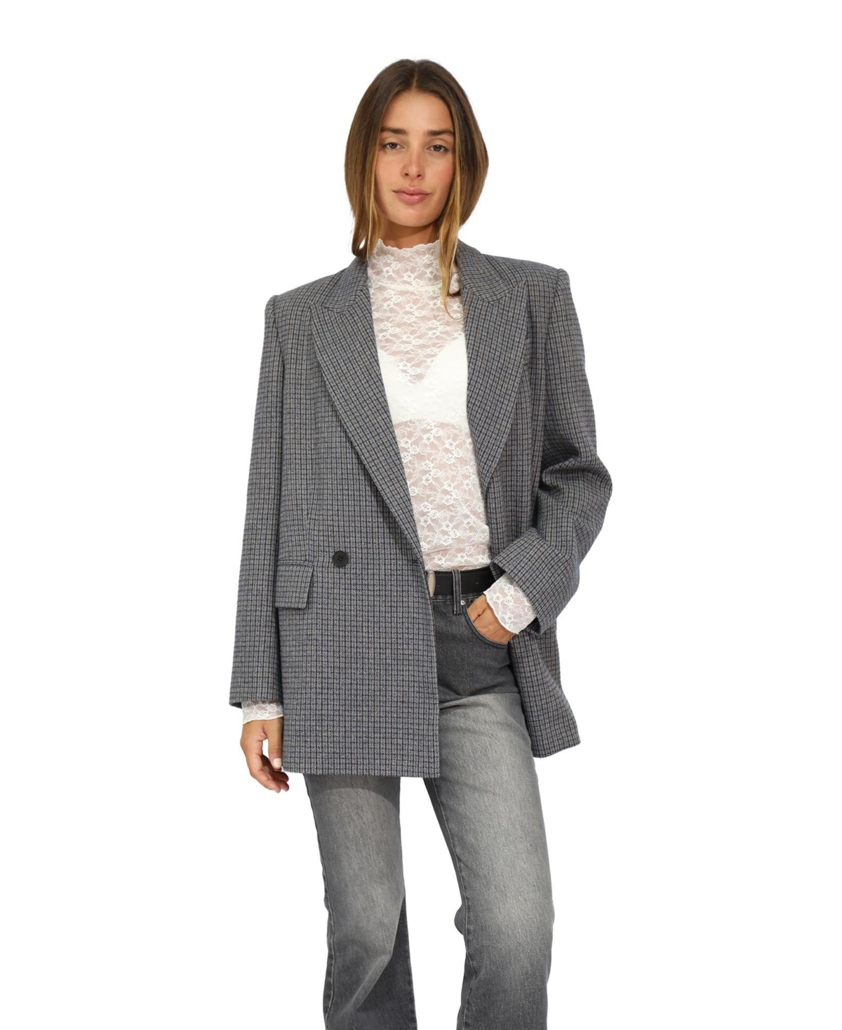 Click here for Belle & Bloom Womens Big Brother Talk Blazer - Blu... prices