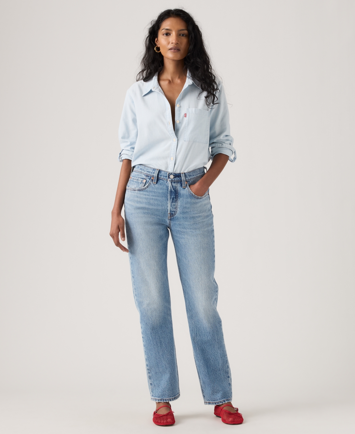 Click here for Levis Womens 501 High-Rise Jeans - Grand Magic prices