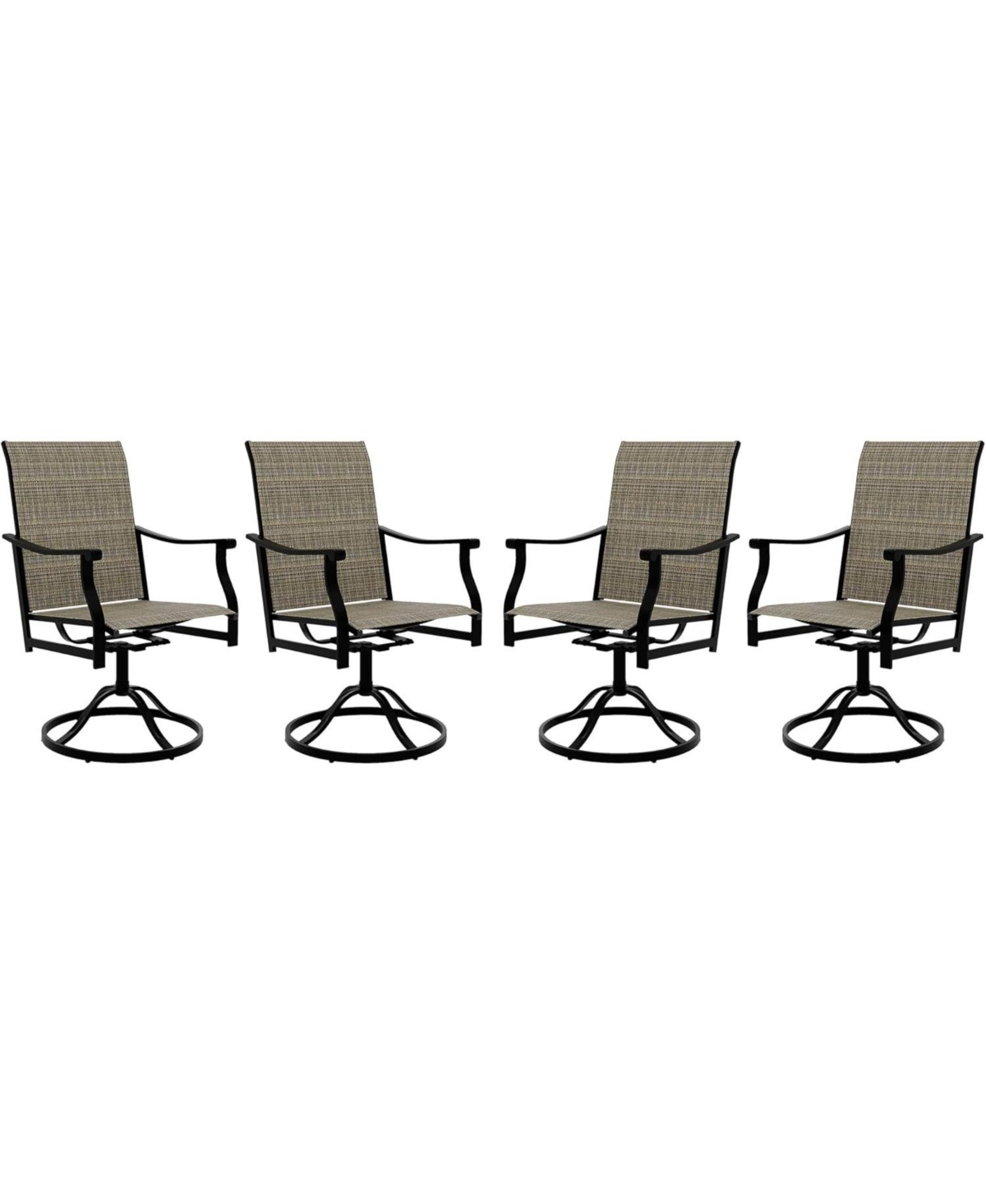 Click here for gaomon 4PCS Outdoor Swivel Dining Chairs With Text... prices