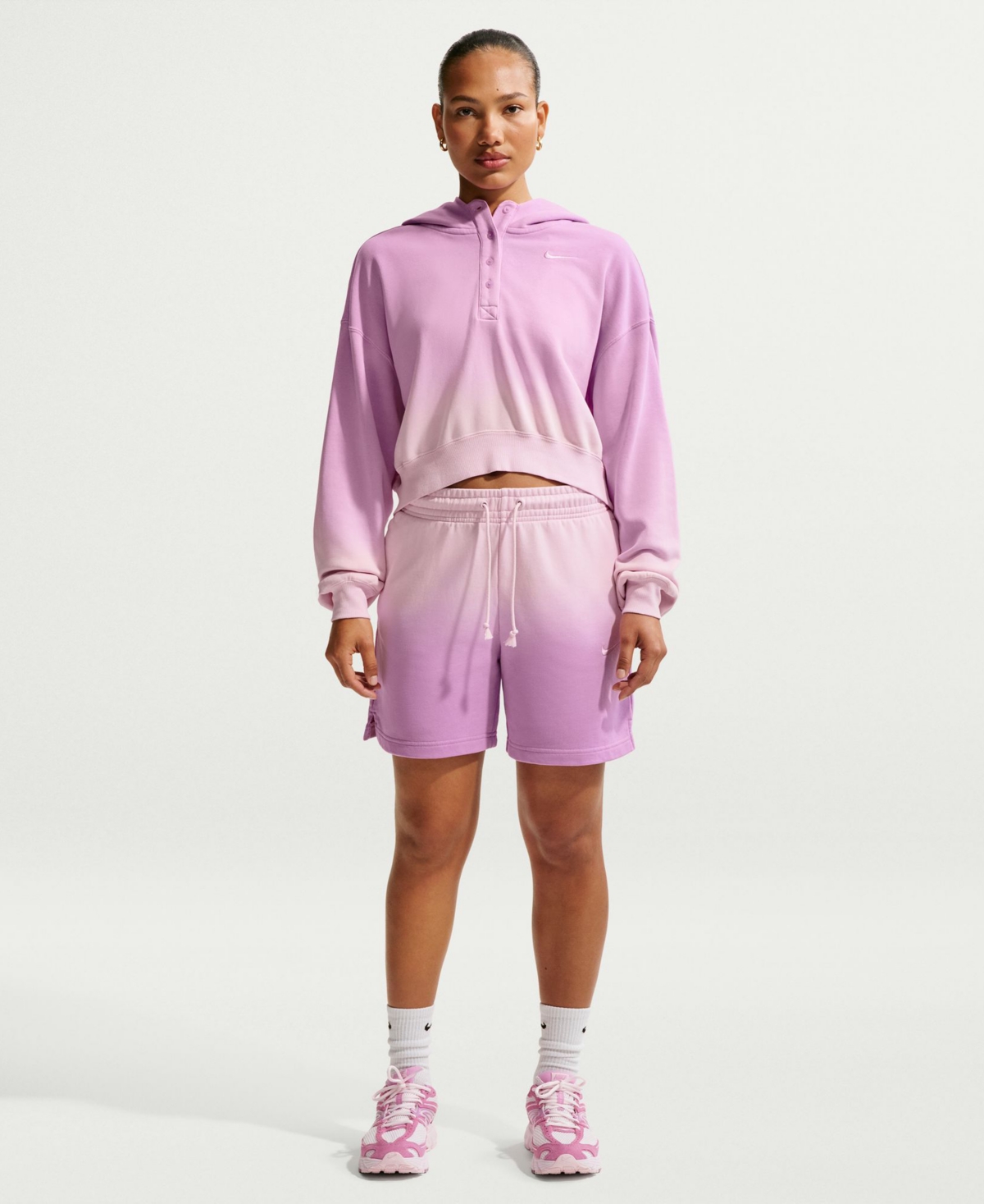 Click here for Nike Womens Sportswear Phoenix Fleece Mid-Rise Sho... prices