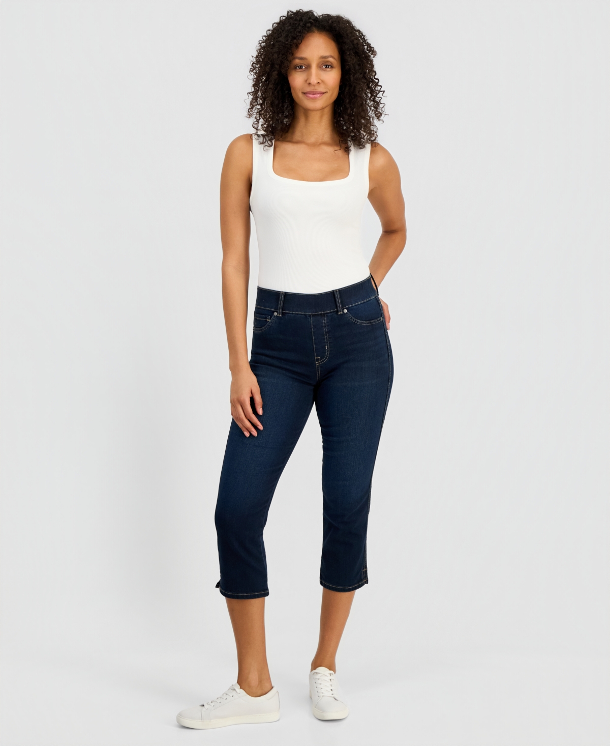 Click here for Style & Co Petite Slim Fit High-Rise Capri Jeans... prices