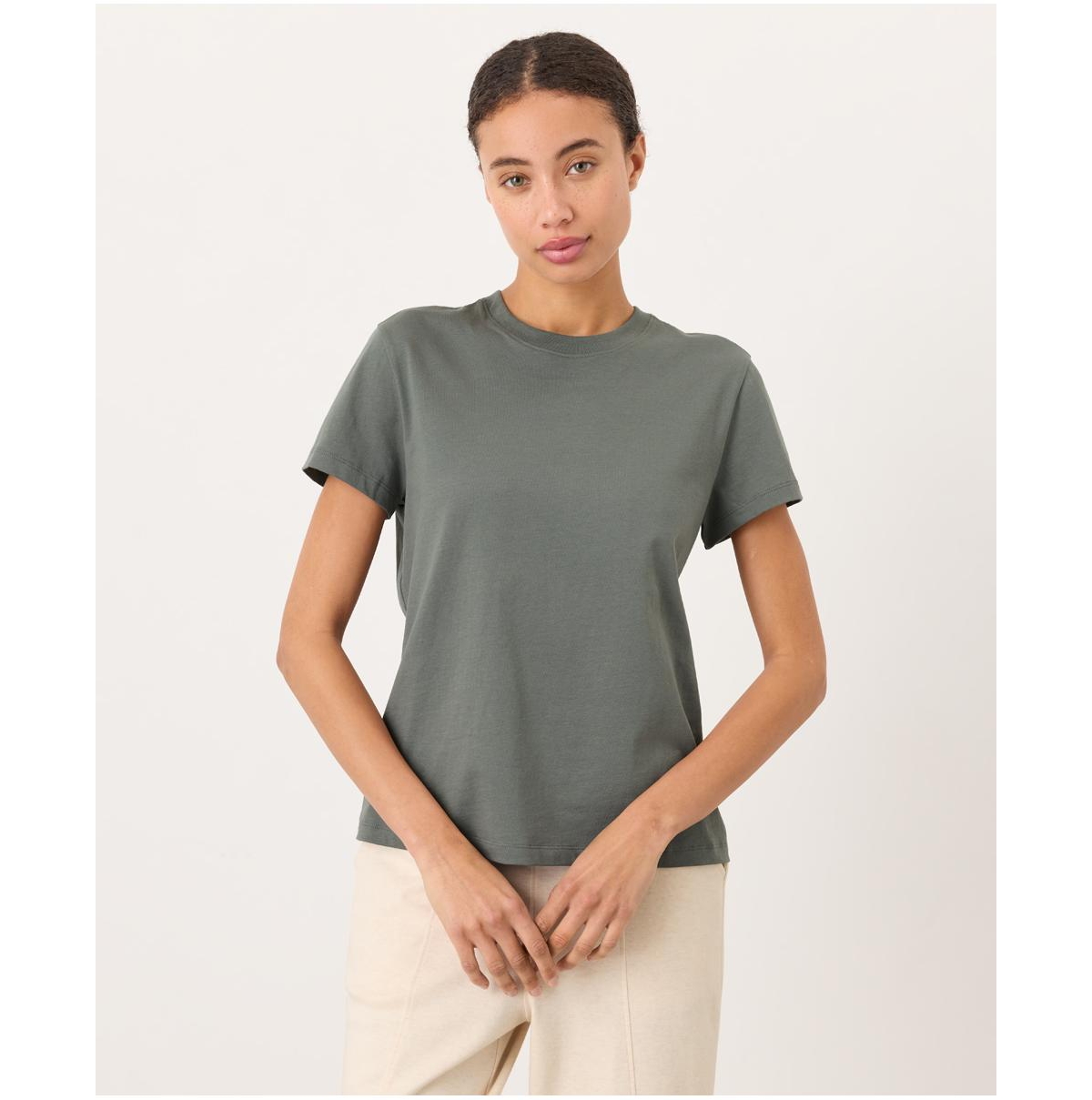 Click here for Pact Womens Organic Cotton Essential Crewneck Tee... prices