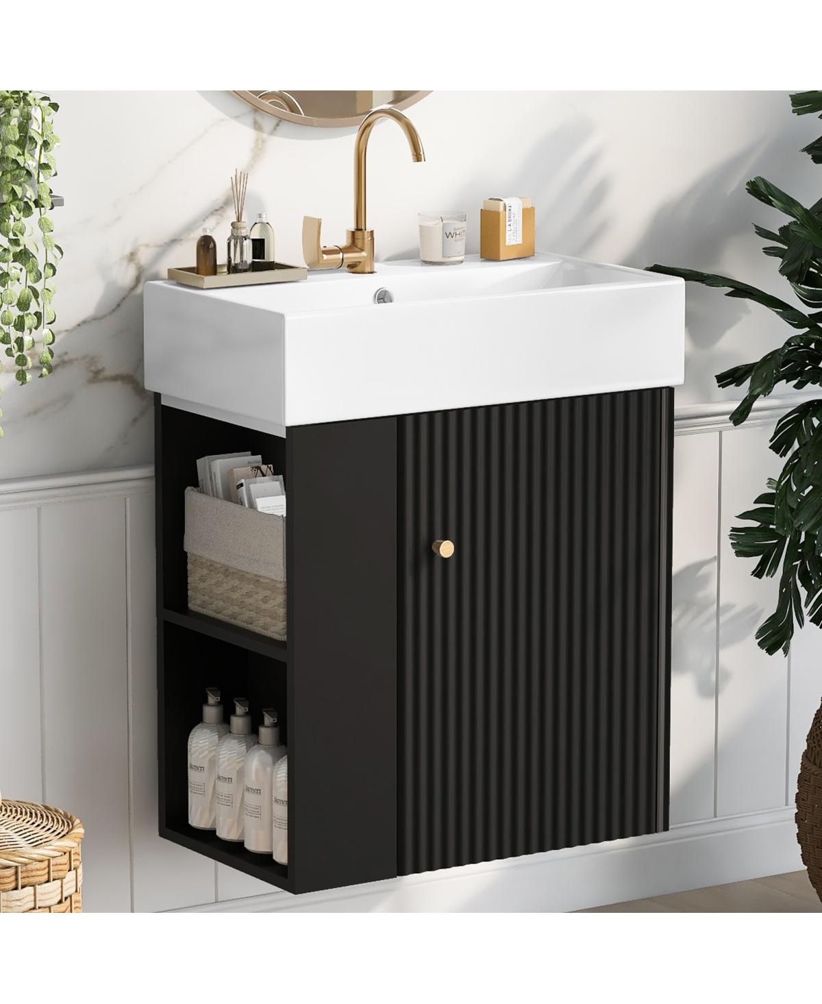 Click here for Sillysis Floating Bathroom Vanity with Ceramic Sin... prices