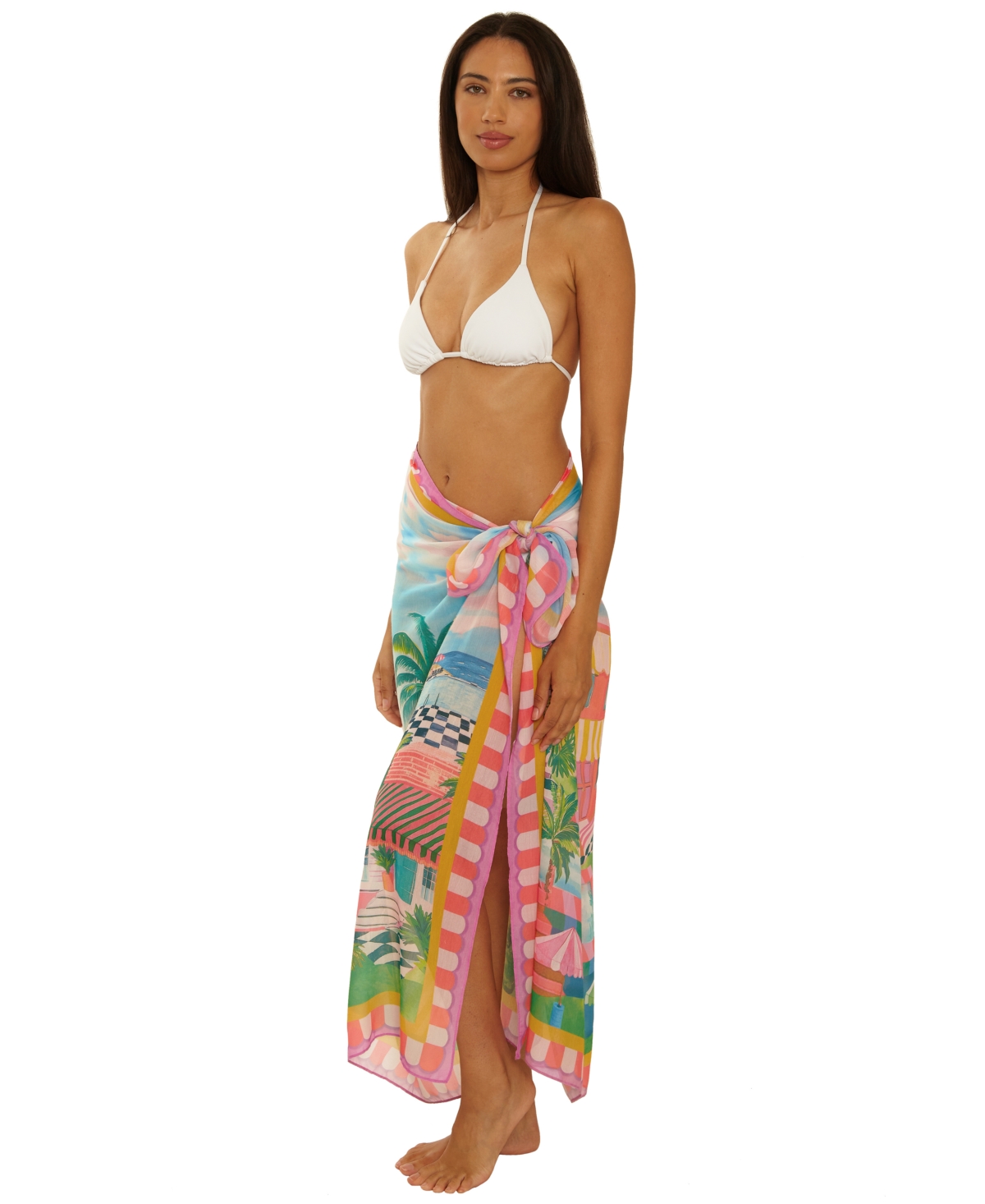 Click here for Becca Womens Miami Beach Swim Cover Up Sarong - Mu... prices
