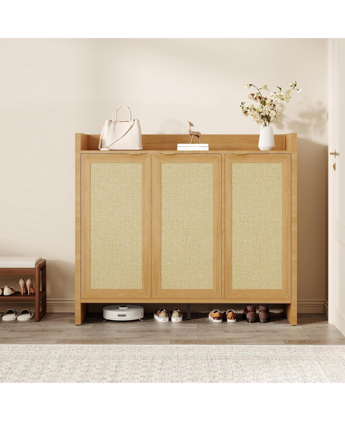 Click here for gaomon Shoe Cabinet Rattan Shoe Cabinet Storage fo... prices