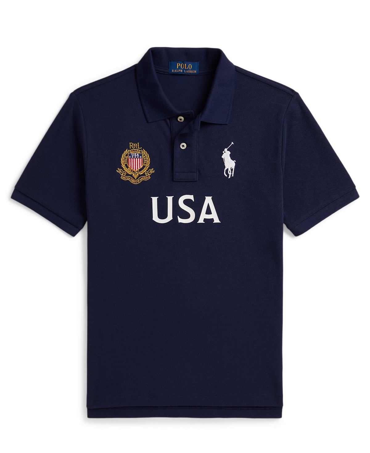 Click here for Polo Ralph Lauren Boys 8-20 Usa Cotton Mesh Polo S... prices